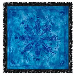Altar Cloth Angel Triple Moon Blue 60x60 cm | Wholesale Altar Cloth ...